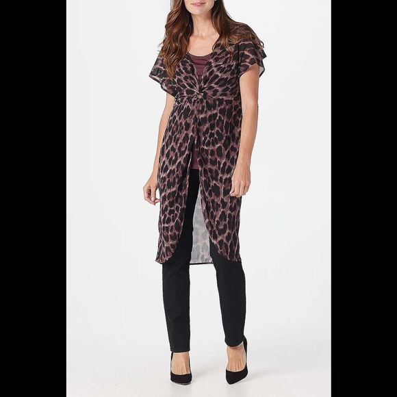 Lisa Rinna Collection | Tops | Lisa Rinna Collection Knotfront Duster ...